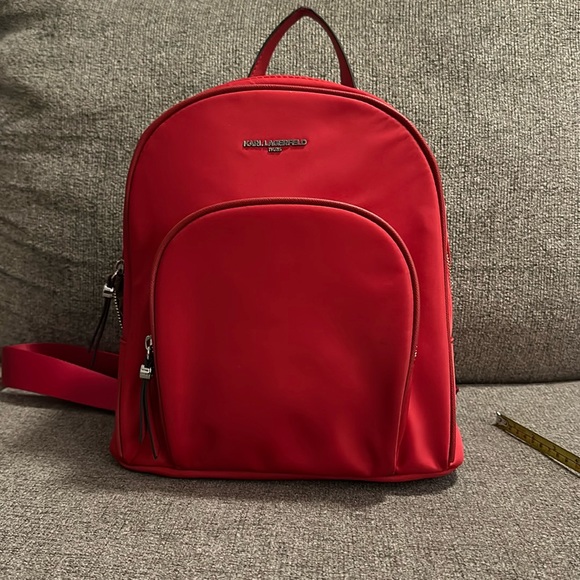 Karl Lagerfeld | Bags | Karl Lagerfield Red Backpack | Poshmark